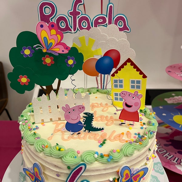 Peppa Pig Cake Topper - Etsy