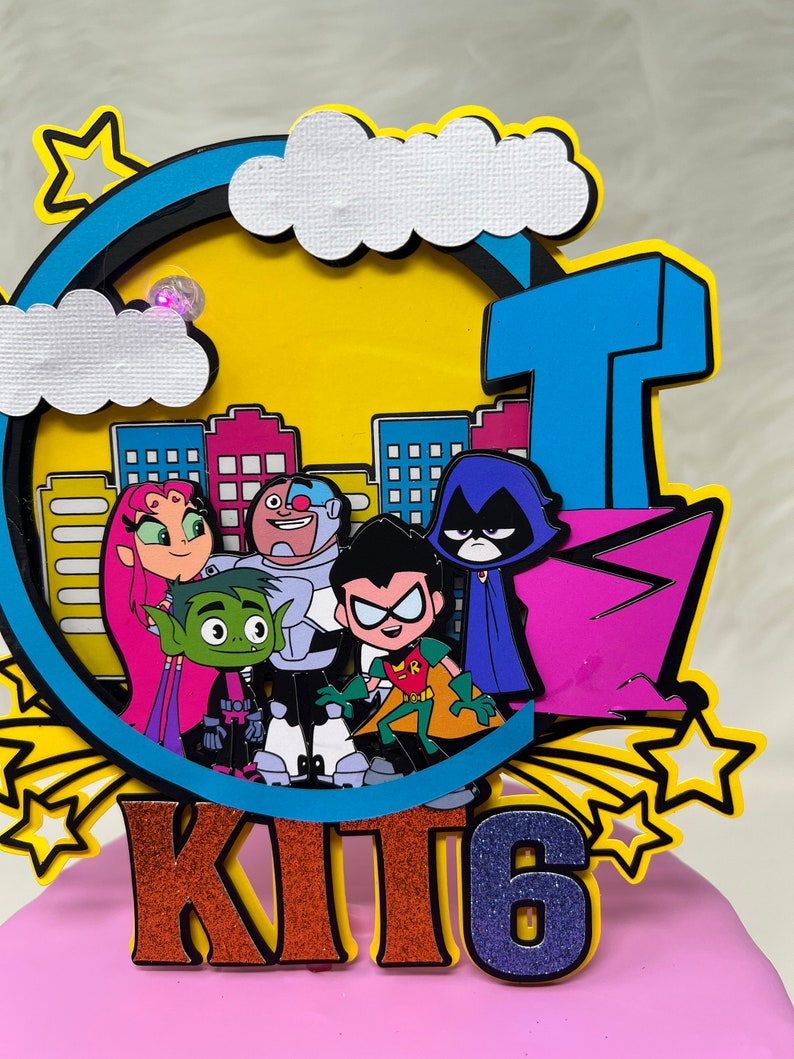 Teen Titans Cake Topper, Teen Titans Birthday, Teen Titans Shaker Cake ...