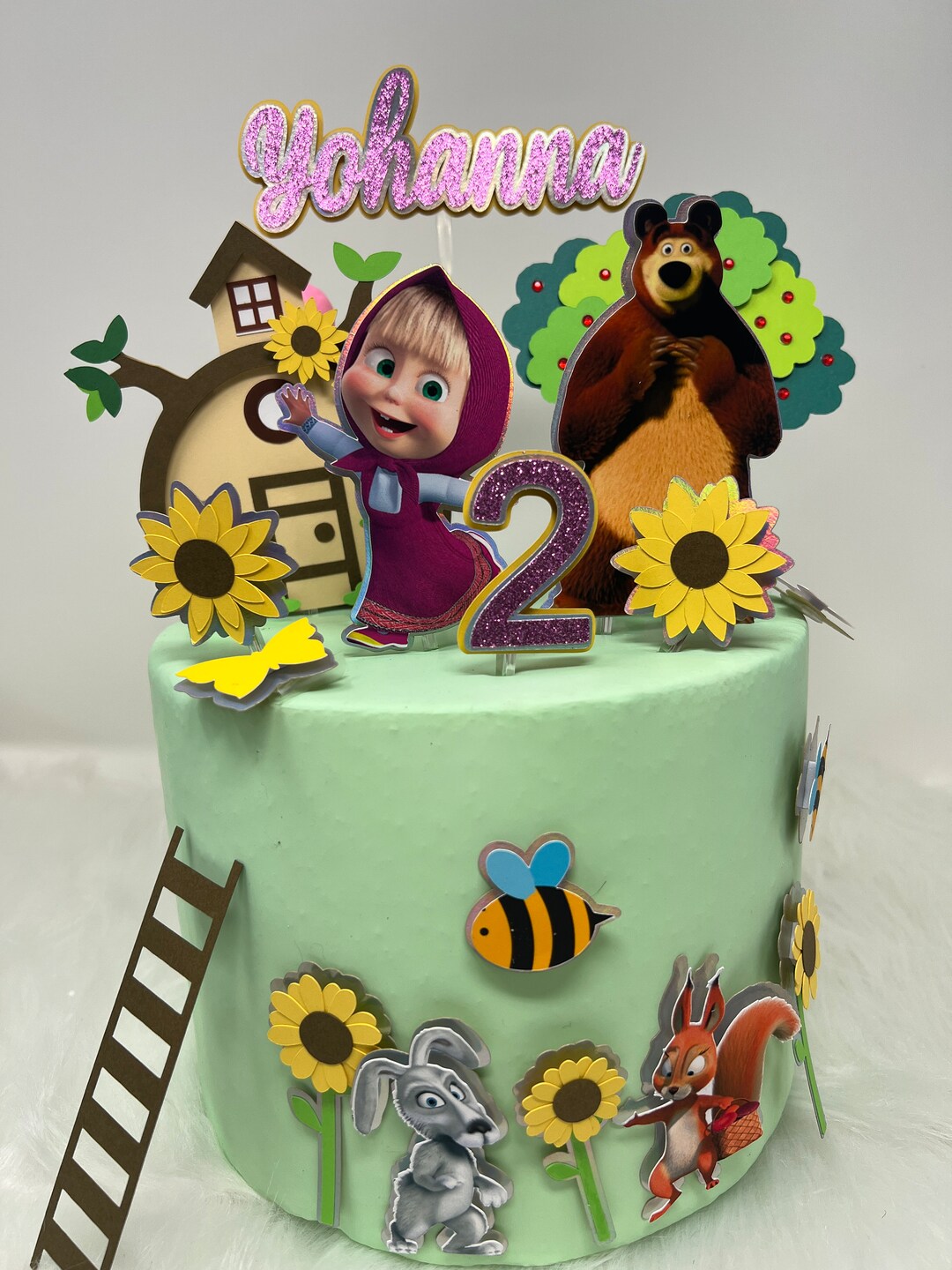 Marsha and the Bear Birthday, Marsha and the Bear Cake Topper , Marsha ...