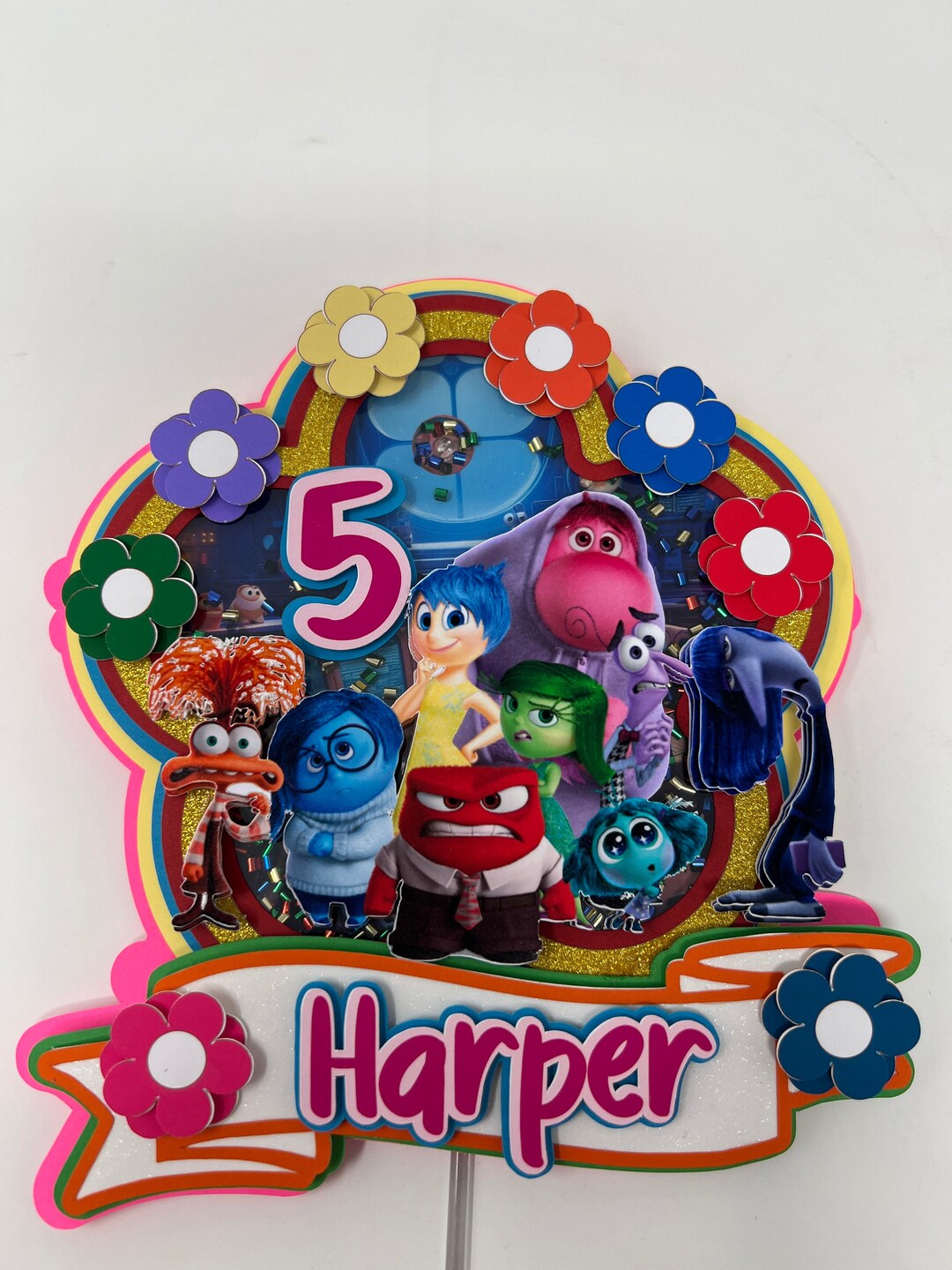 Insid Out, Insid Out Party, Insid Out Birthday, 3D Cake Topper, Insid ...