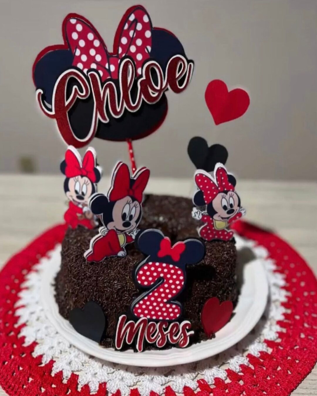 Minnie Mouse Cake Toppers - Etsy