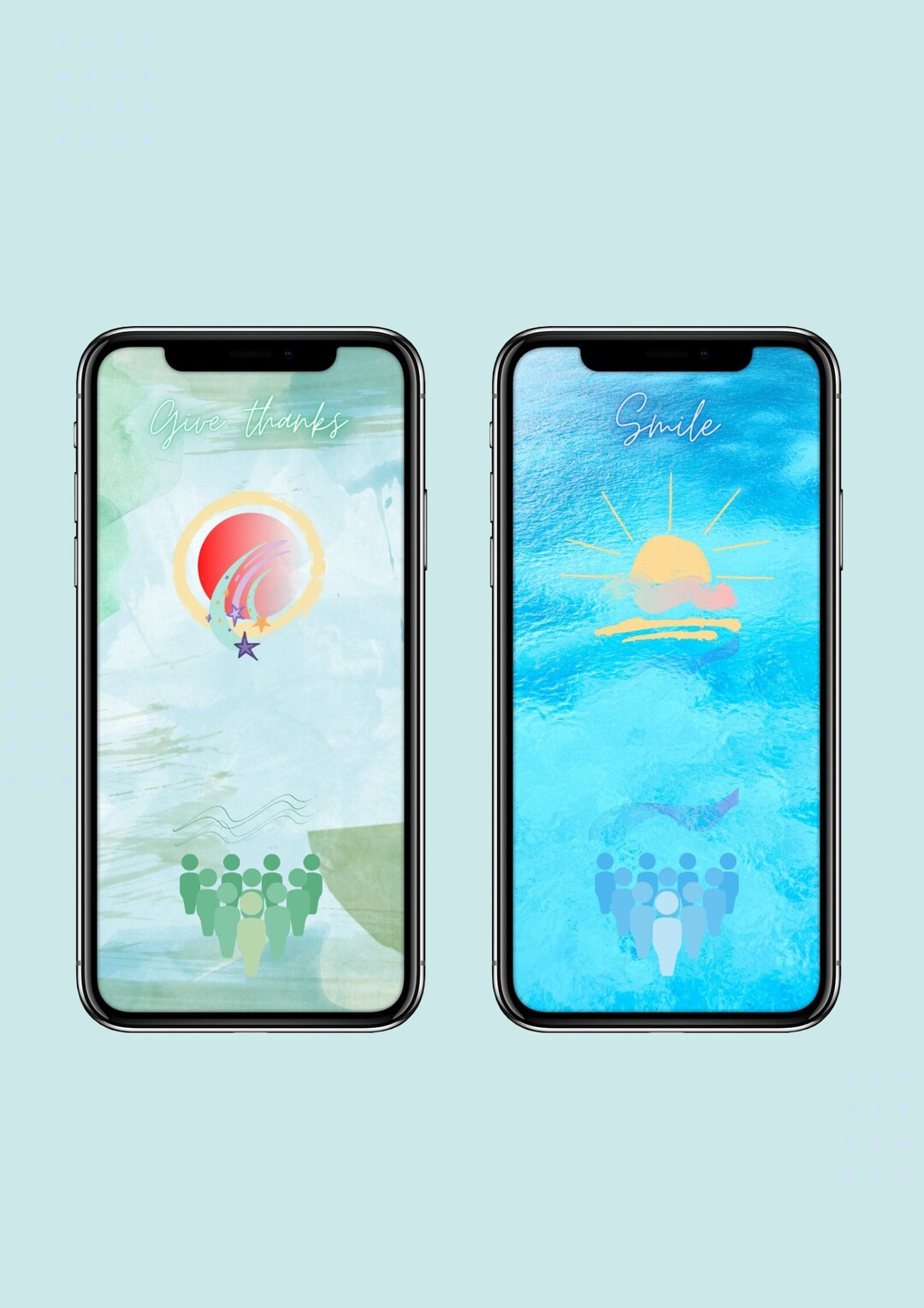 Two Smartphone Wallpapers / Sunrise and Sunset / Lock Screen Background ...