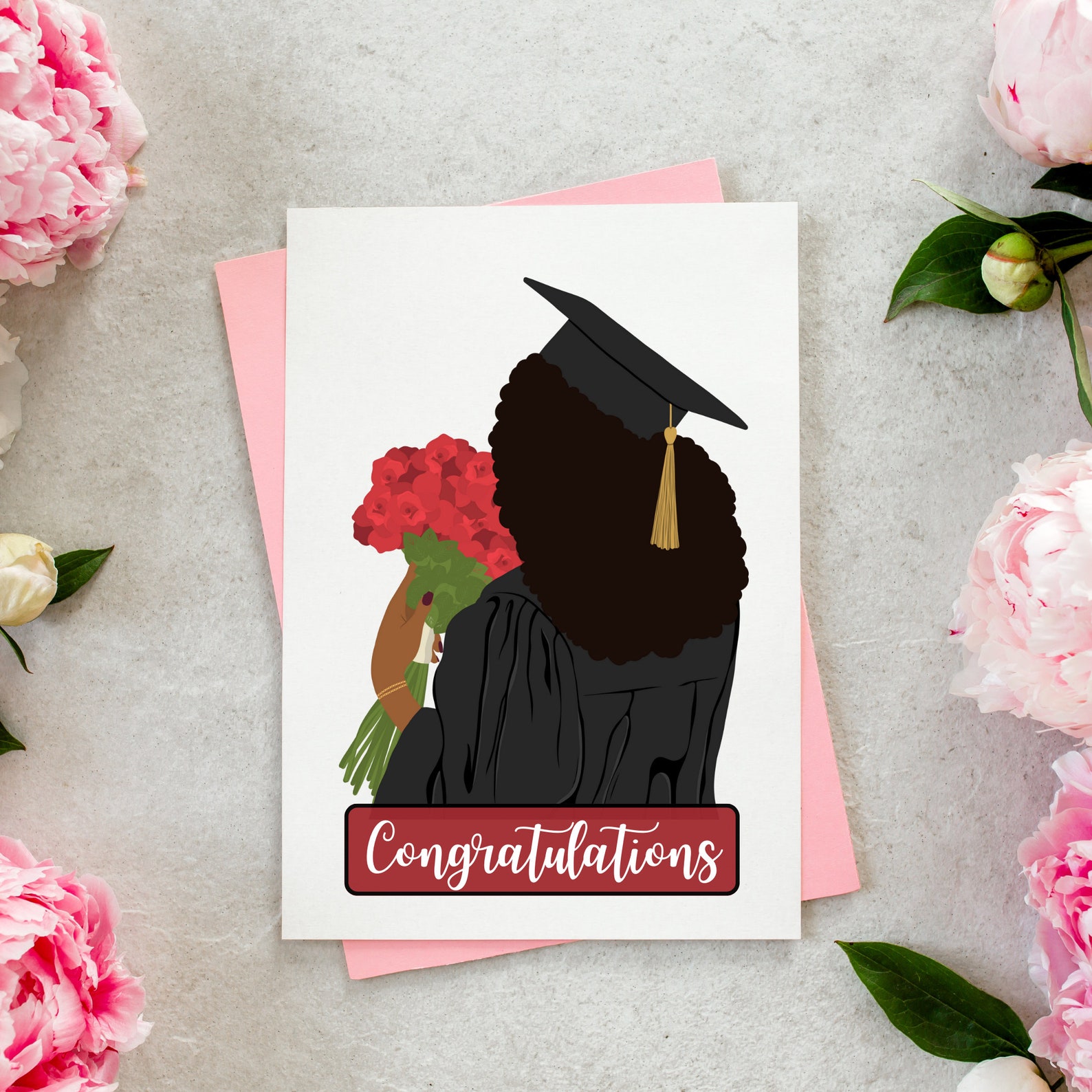 Graduation Clipart, Graduation Girl, Black Girl PNG, Black Woman ...
