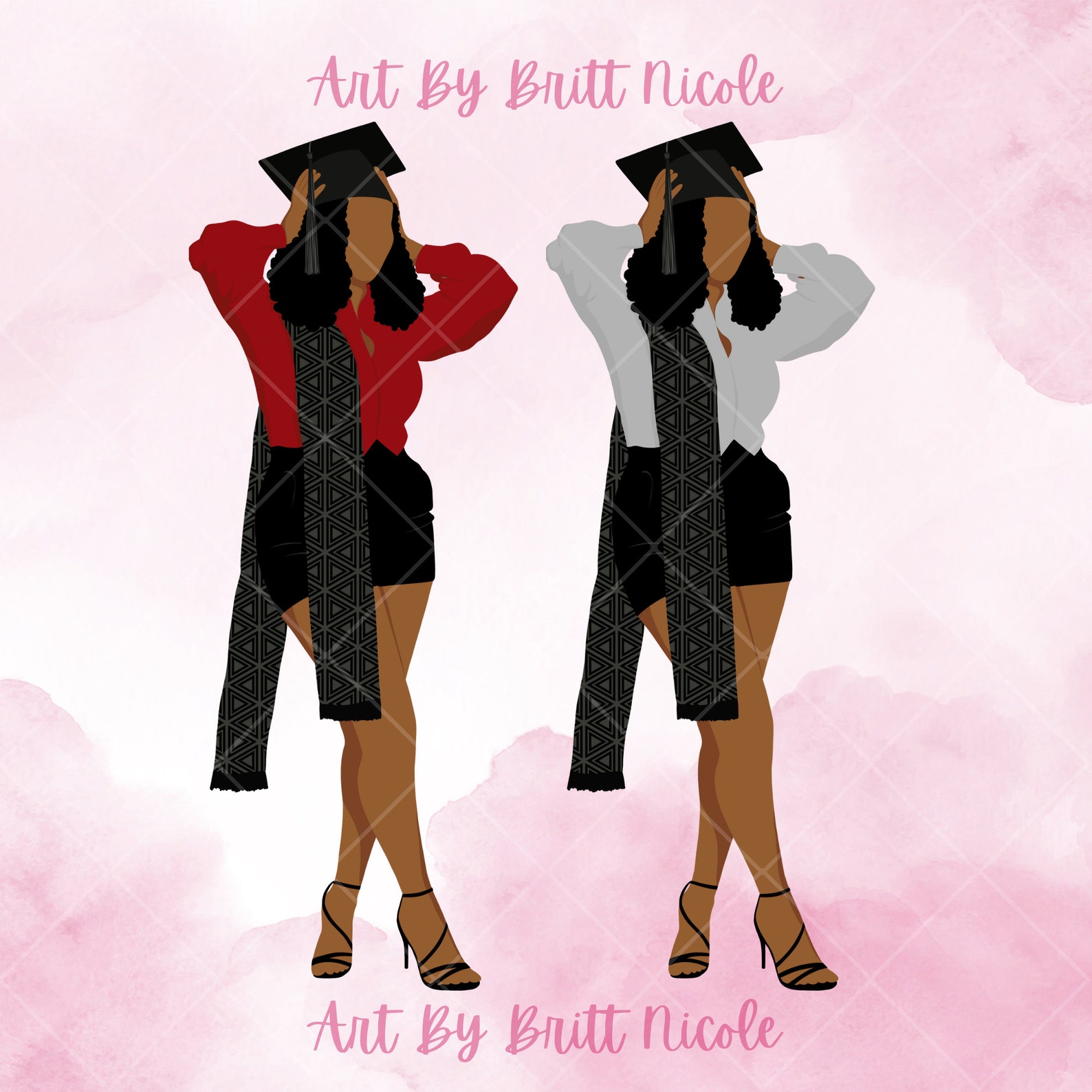 Grad Girl PNG Clipart, Graduation Clipart, Black Woman Clipart ...