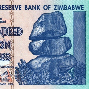 2008 100 Trillion Dollars Reserve Bank of Zimbabwe, AA P-91 Uncirulated ...