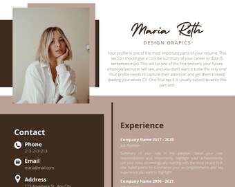 Resume Templates for Canva Template, Professional Resume Premade Canva ...