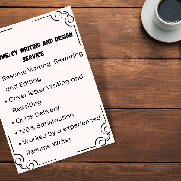 Resume and Cover Letter Writing Service - Etsy