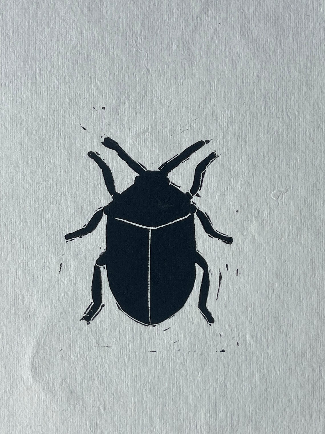 Beetle Print Original Linocut Press Handmade Wall Art - Etsy