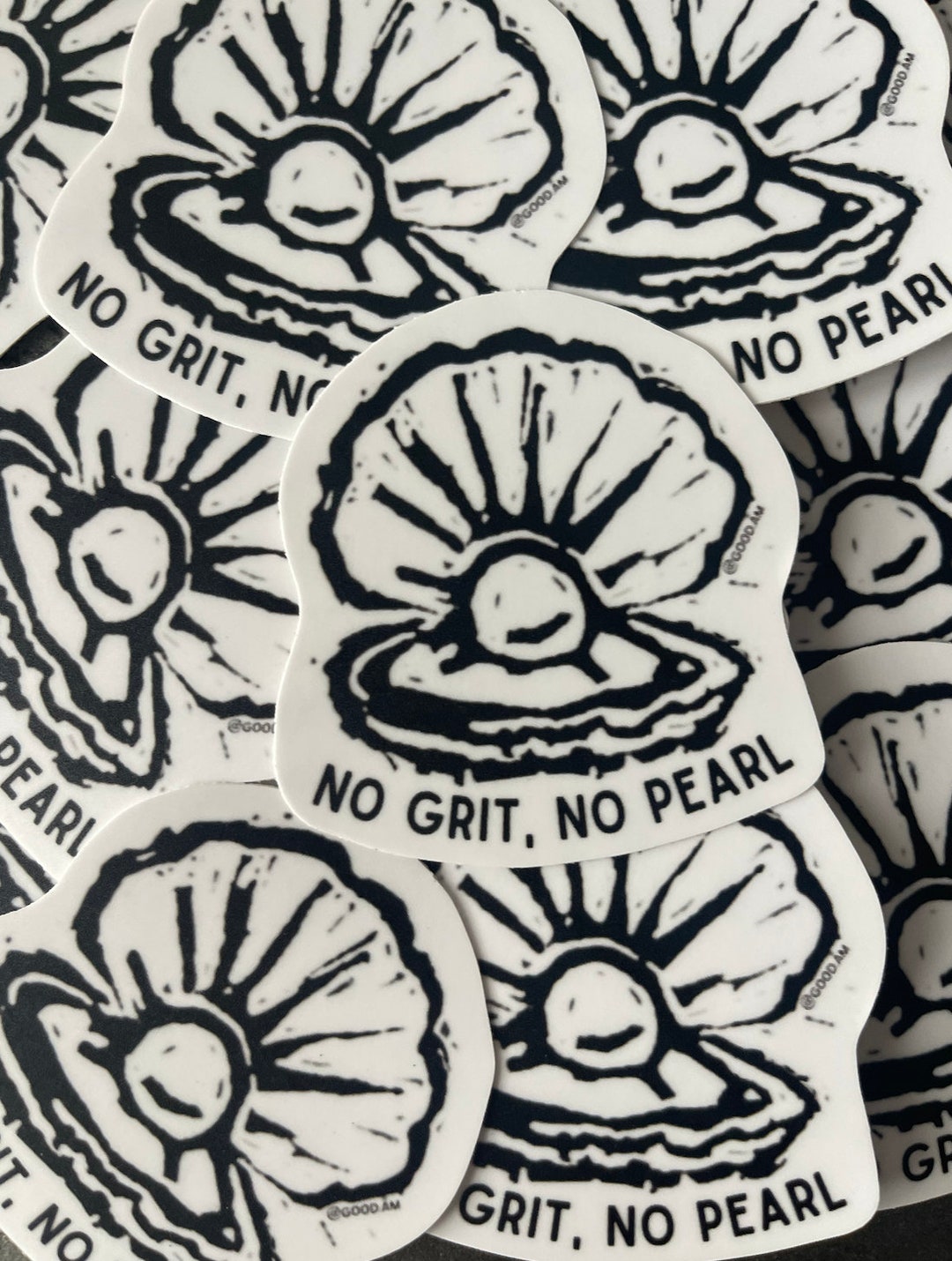 No Grit, No Pearl Vinyl Sticker - Etsy