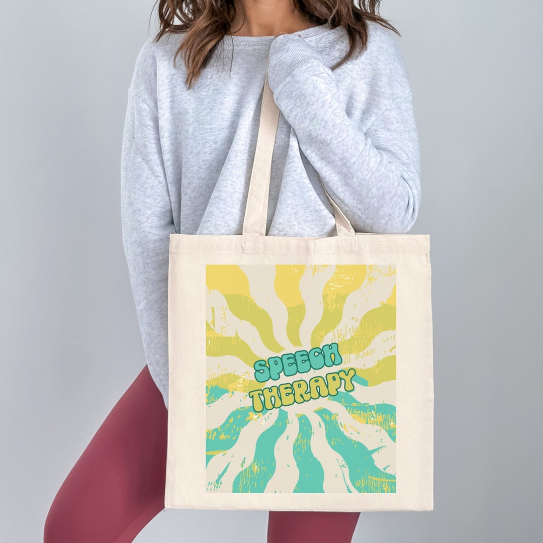 Speech Therapy Tote Bag, ST SLP SLPA Canvas Tote Bag, Speech Therapist ...