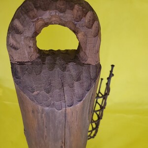Rare Relic Statue Madonna and Child Carvedstone Wood Niche Iron Gates ...