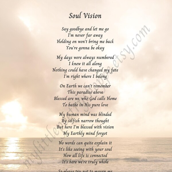 Sympathy Poem - Etsy