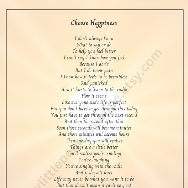 Uplifting Poem - Etsy