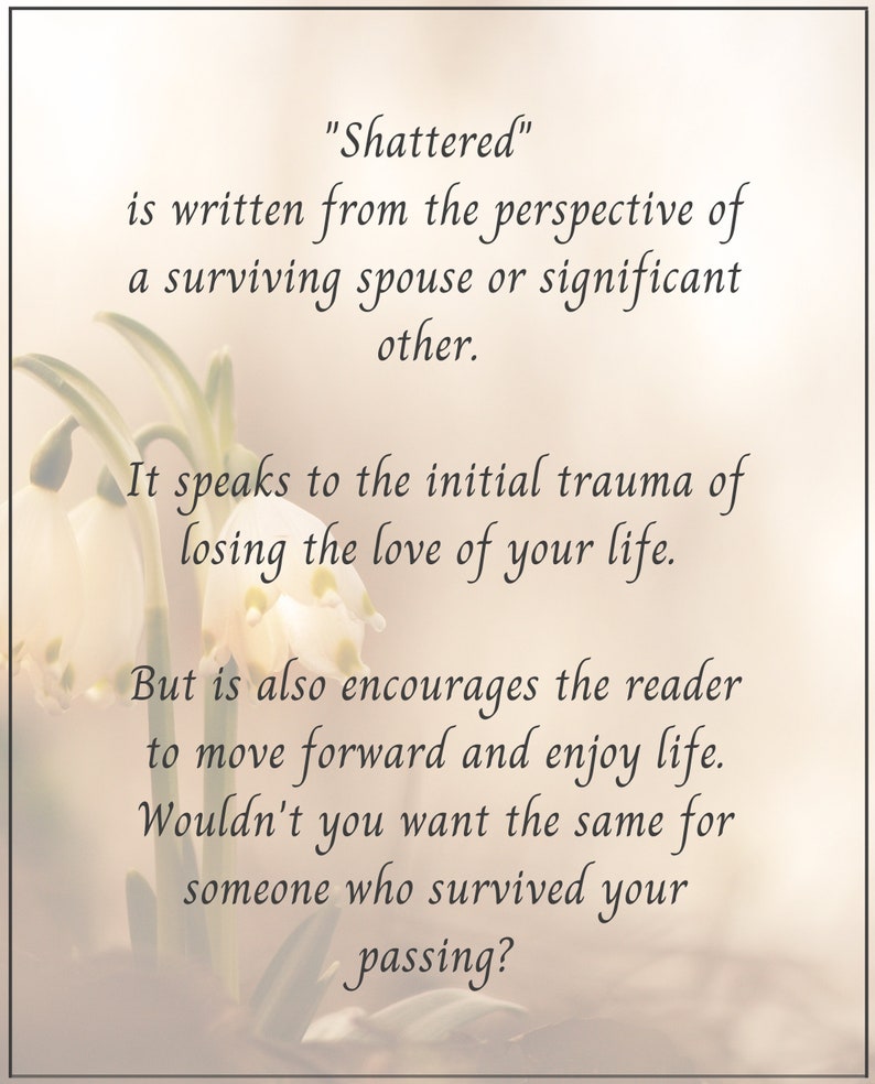 Shattered Sympathy Poem Bereavement Poem Memory Poem - Etsy UK