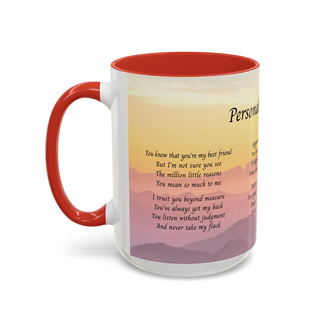 Friendship Poem Mug. Personalized - Featuring My Poem "a Million Little ...