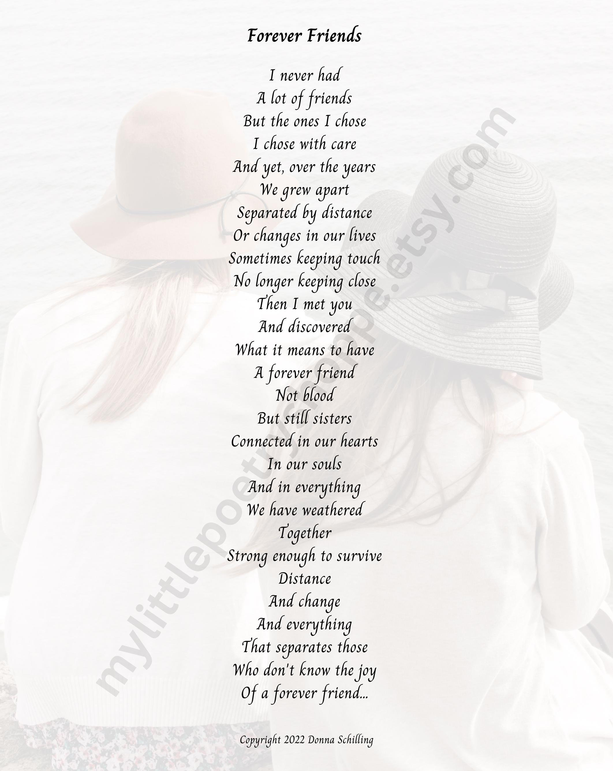 Poems About Friendship For Girls Friendship