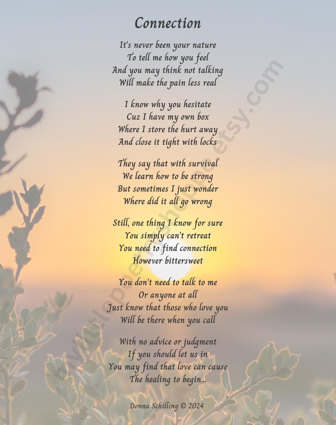 INSTANT DOWNLOAD Encouragement: "connection," Uplifting, Inspirational ...