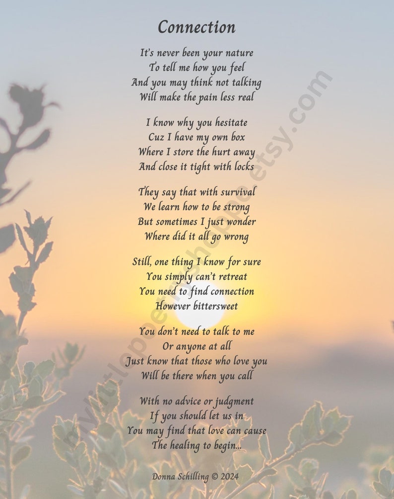 Connection- Encouragement Poem, Uplifting Poem, Inspirational Poem ...