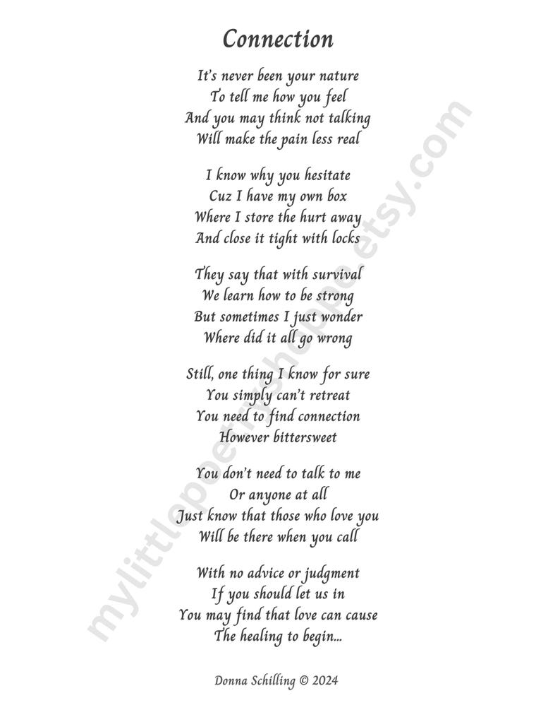 INSTANT DOWNLOAD Encouragement: "connection," Uplifting, Inspirational ...