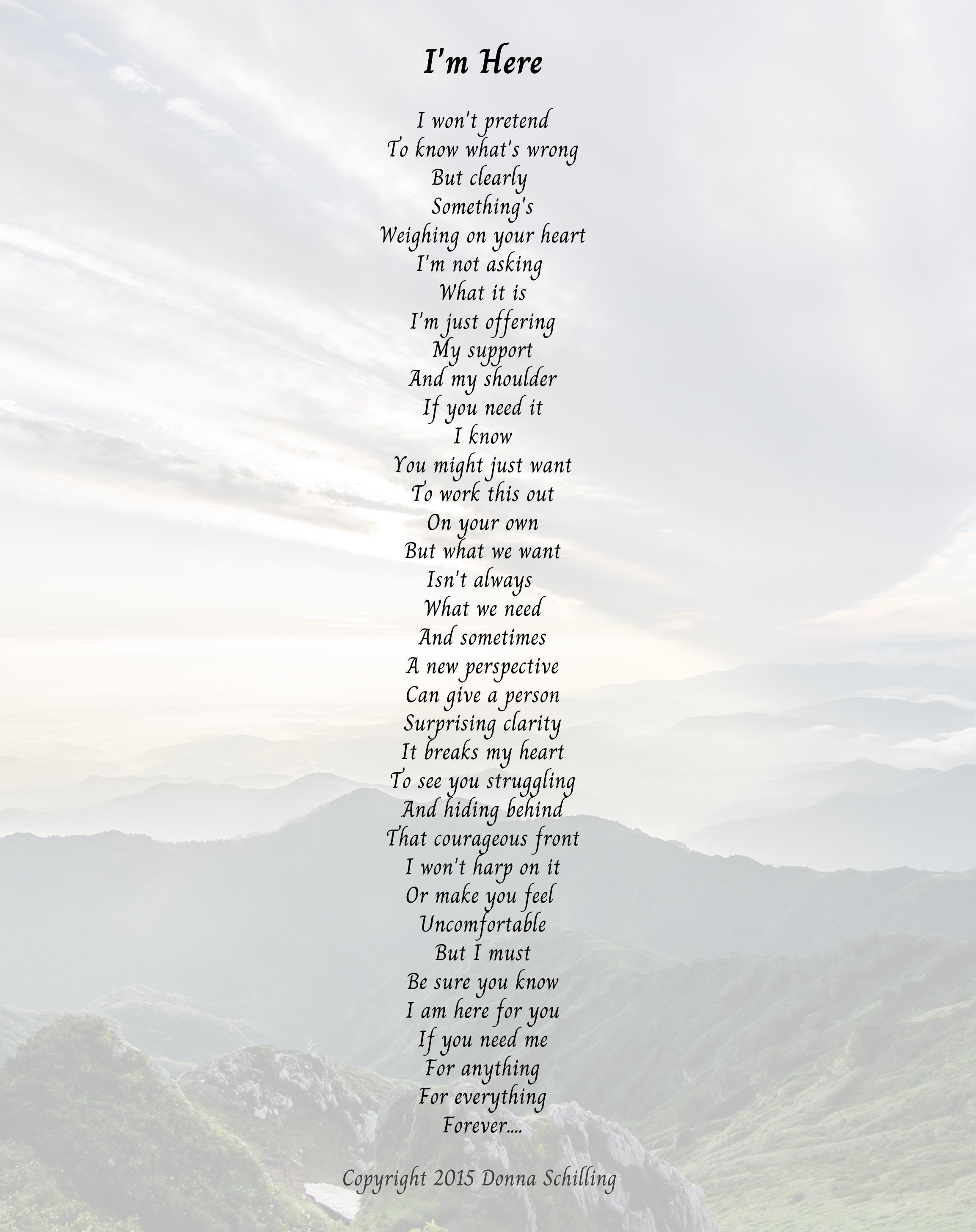 INSTANT DOWNLOAD Encouragement: "i'm Here" Uplifting, Inspirational ...