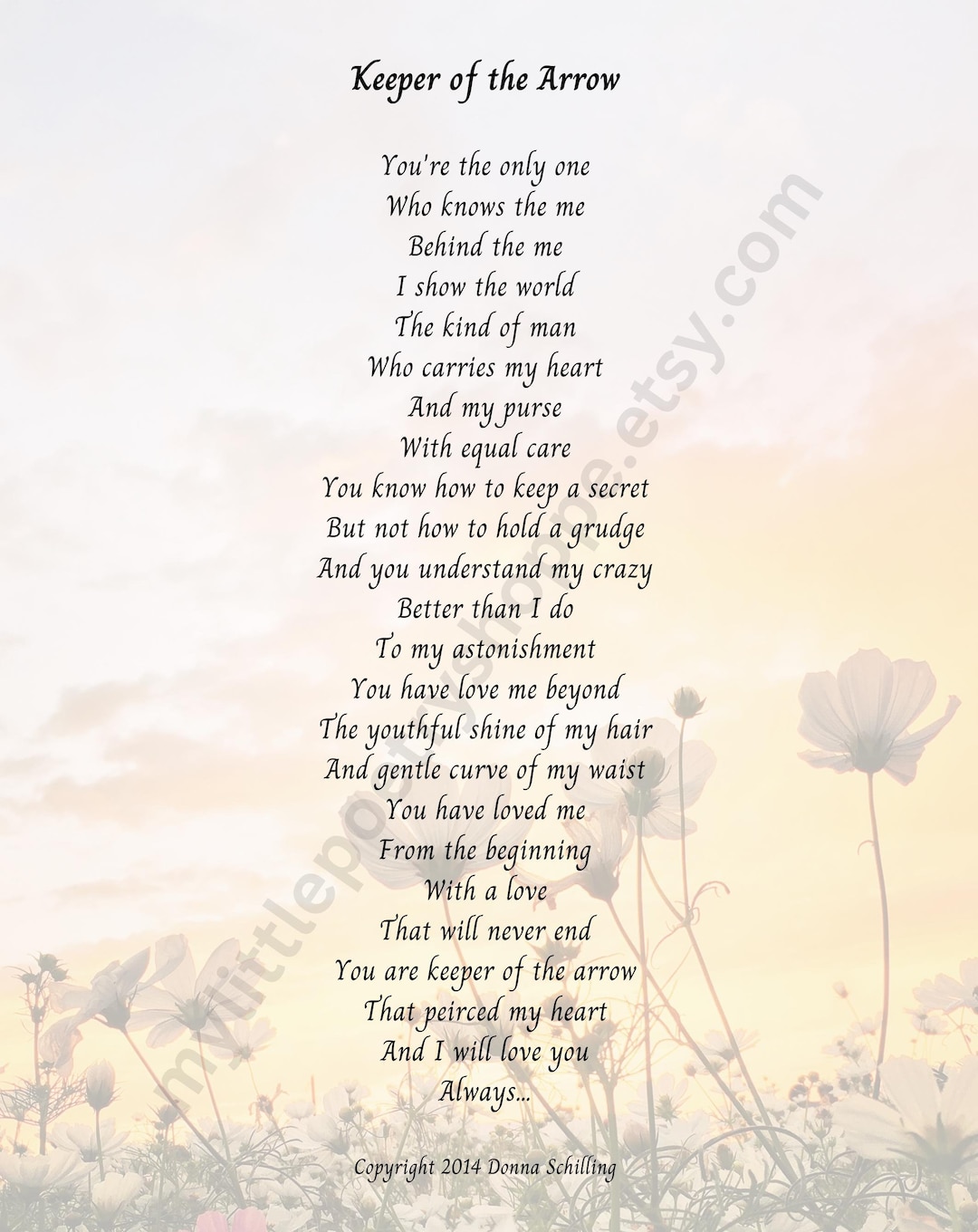 INSTANT DOWNLOAD Love: "keeper of the Arrow," Anniversary, for Husband ...