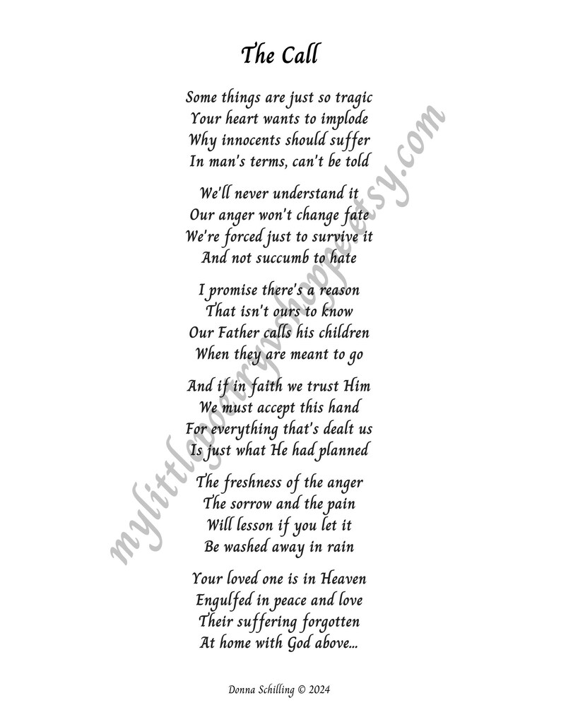 The Call - Sympathy, Bereavement, Memory, Unexpected Loss, Tragedy ...