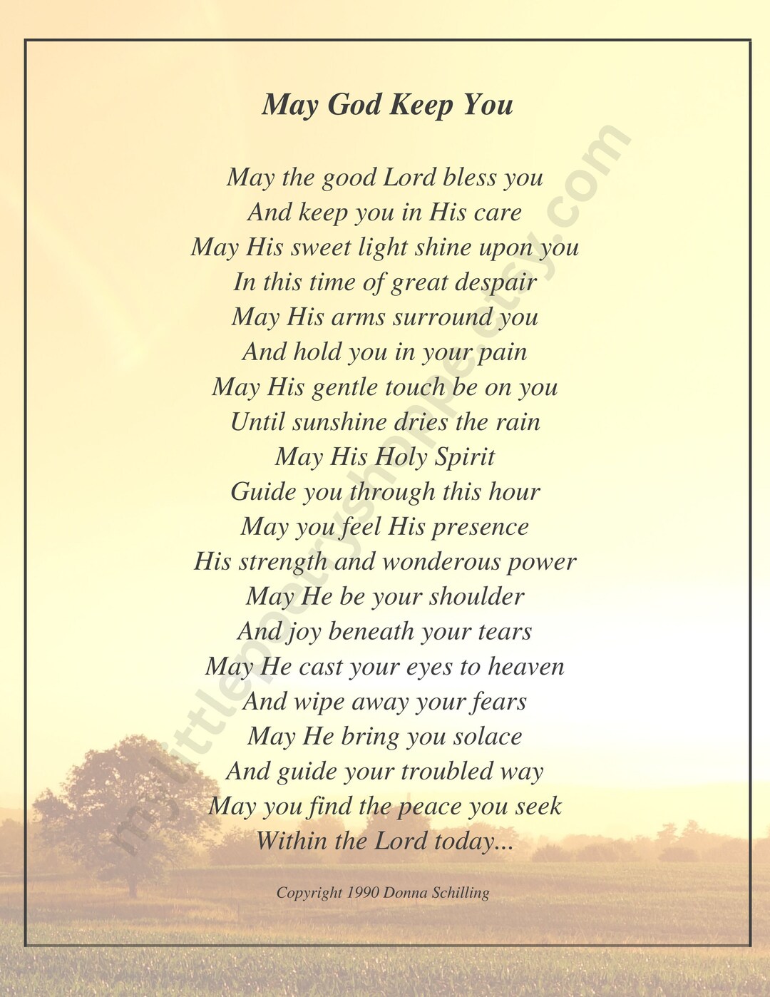 May God Keep You Encouragement Poem, Uplifting Poem, Inspirational Poem ...