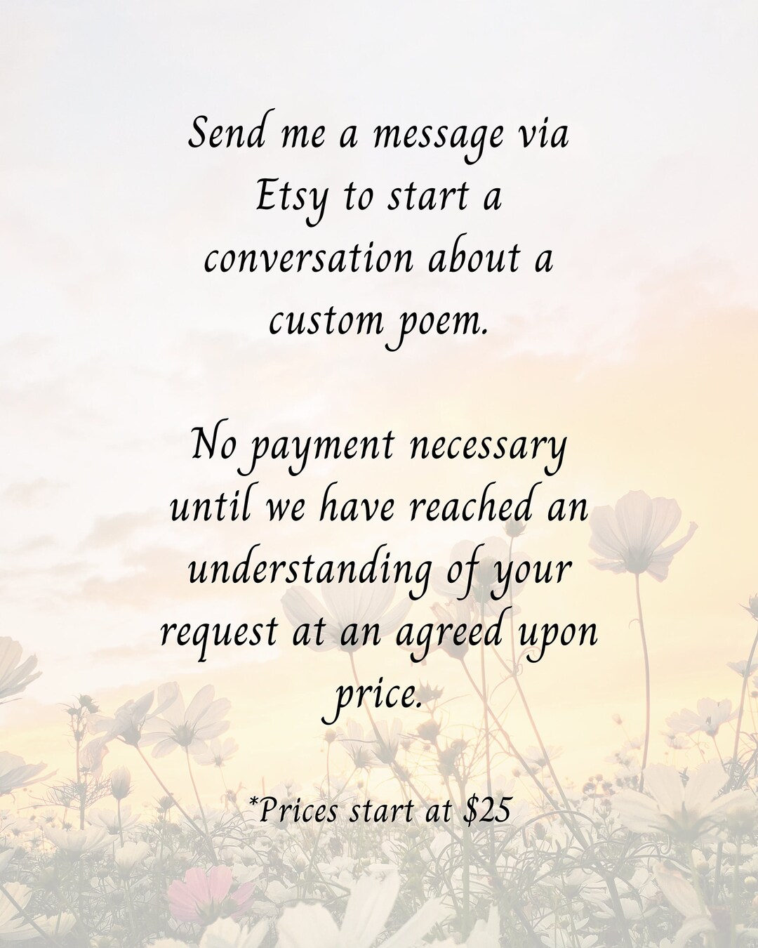 Custom Poem Sample From Actual Customer Cost Varies Based on Reqeust ...