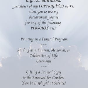 INSTANT DOWNLOAD Sympathy: "life's Journey," Remembrance, Funeral ...