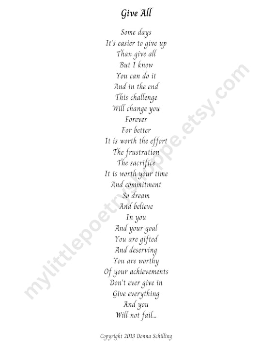 Team Inspirational Poems