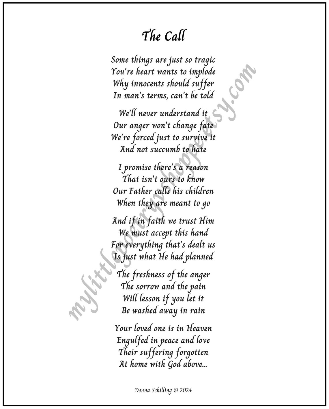 The Call Sympathy, Bereavement, Memory, Unexpected Loss, Tragedy ...