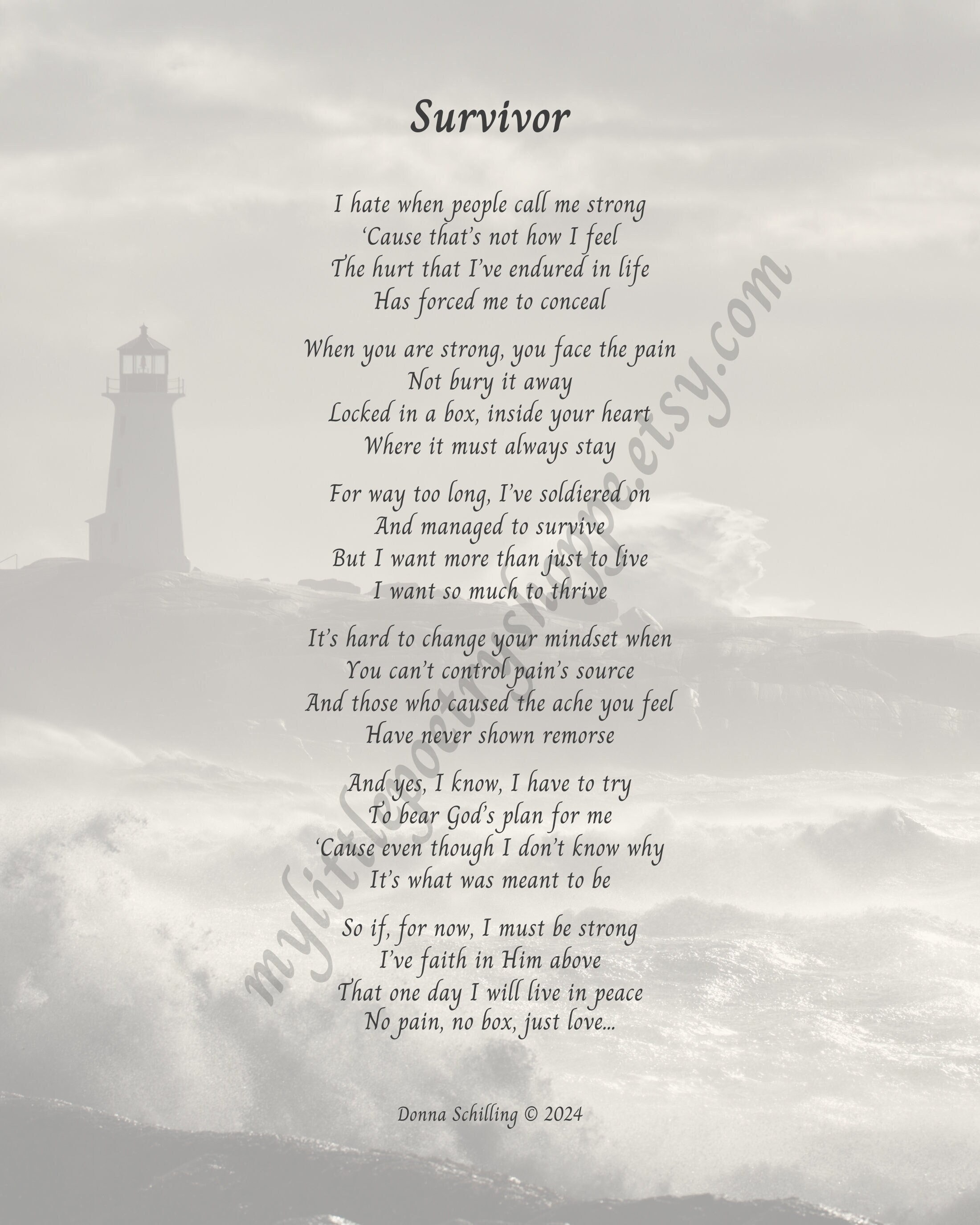Survivor- Encouragement Poem, Uplifting Poem, Inspirational Poem ...