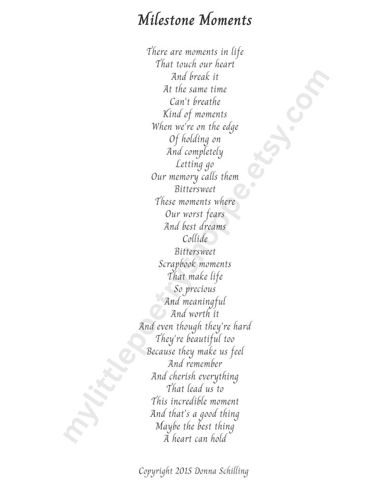 Milestone Moments - Graduation Poem, Child Leaving Home, Letting Go ...