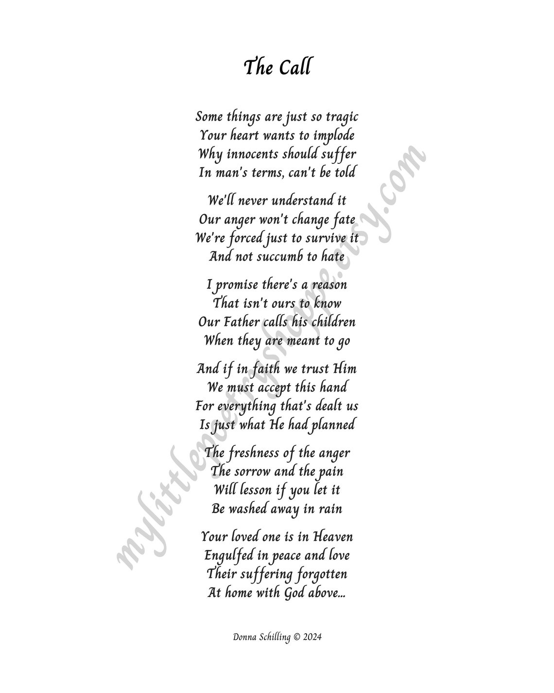 The Call - Sympathy, Remembrance/funeral, Memory, Unexpected Loss ...