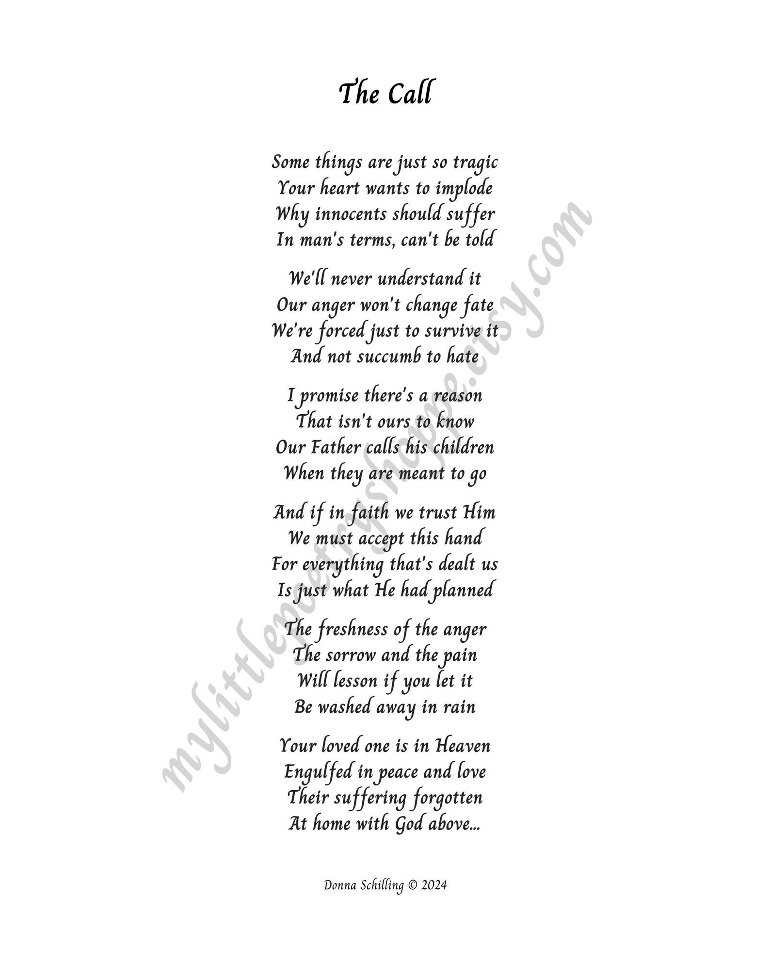 The Call - Sympathy, Remembrance/funeral, Memory, Unexpected Loss ...