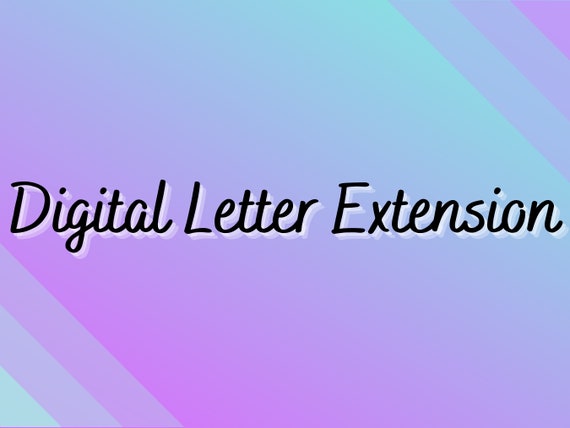 Extension for Digital Letters - Etsy