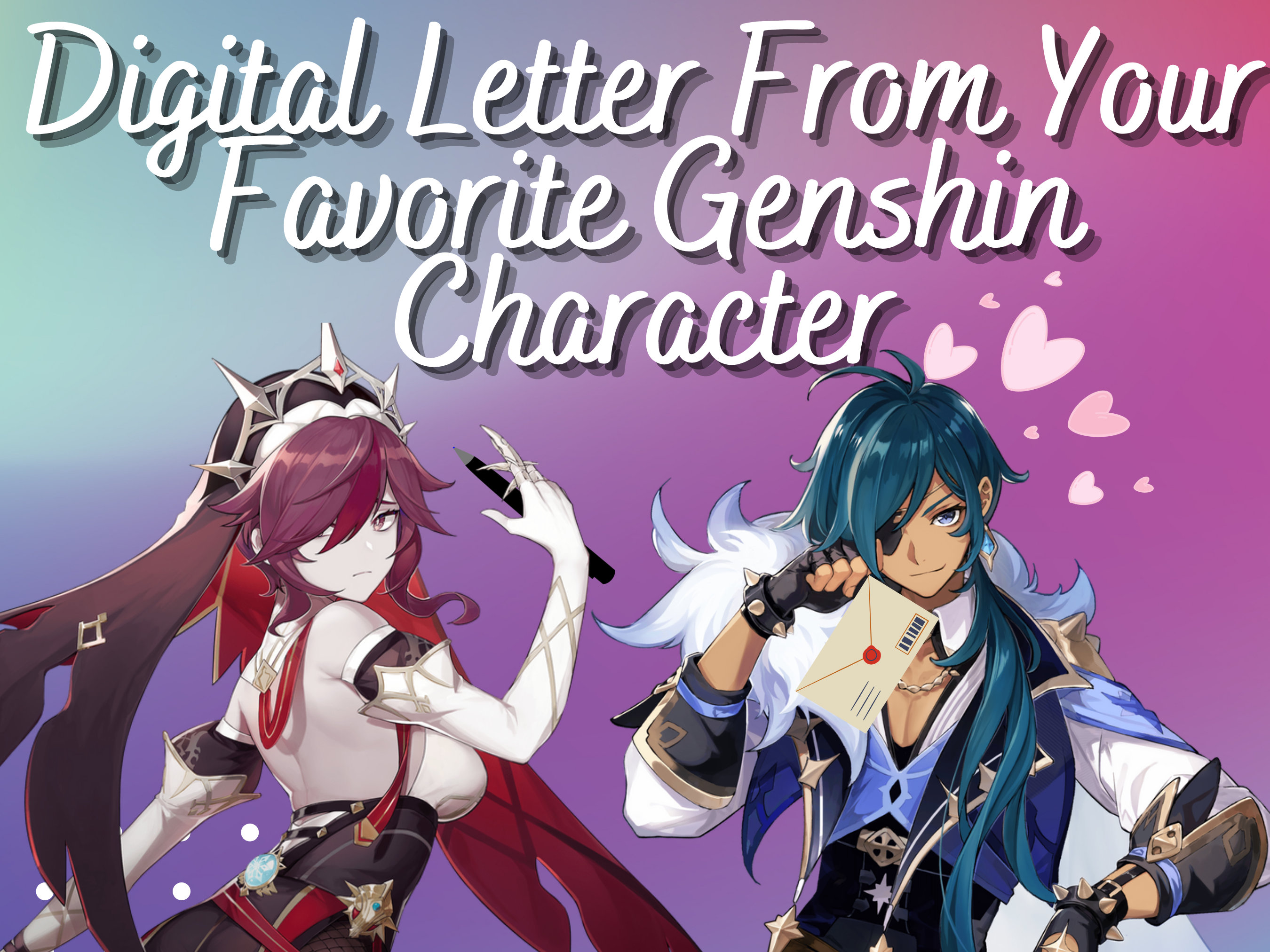 Digital Letter From Your Favorite Genshin Character - Etsy
