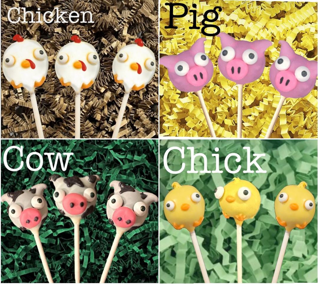Farm Animal Cake Pops - Etsy