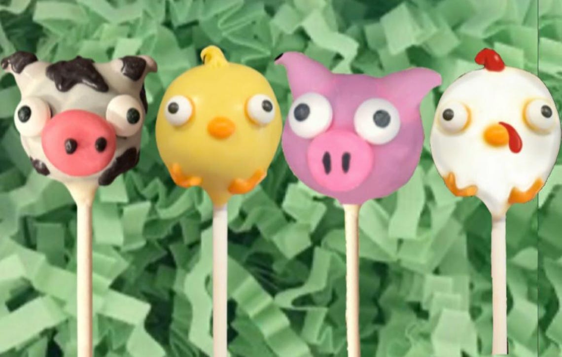 Farm Animal Cake Pops - Etsy