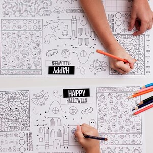 Halloween Activity Mat Preschool Activities Printable Halloween ...