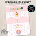EDITABLE Princess Birthday Water Bottle Labels, Personalized Water ...