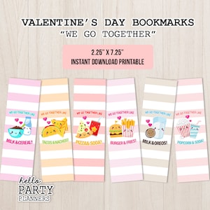 Valentine's Day Bookmark Printable, School Valentine's Gifts, Valentine ...