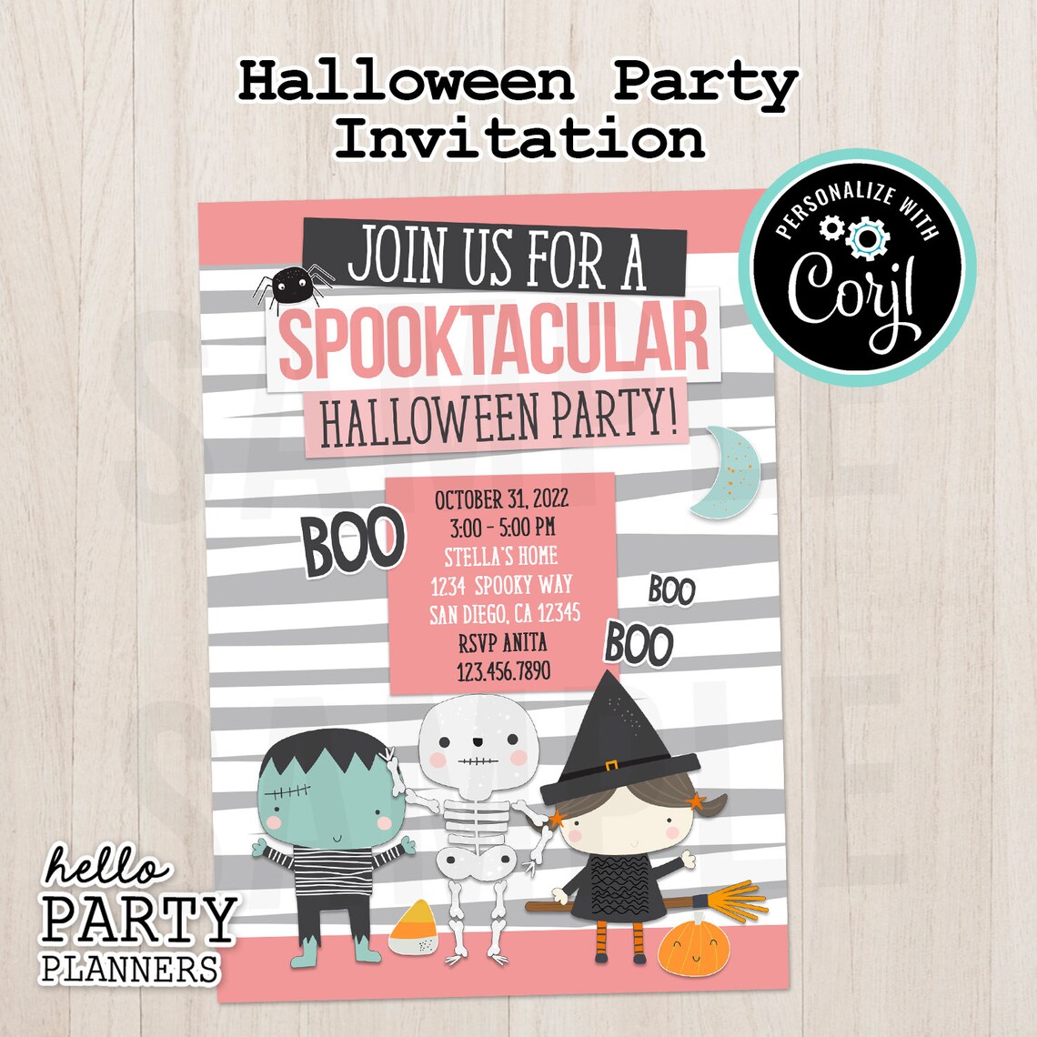 EDITABLE Halloween Party Invitation Halloween Party Invite - Etsy