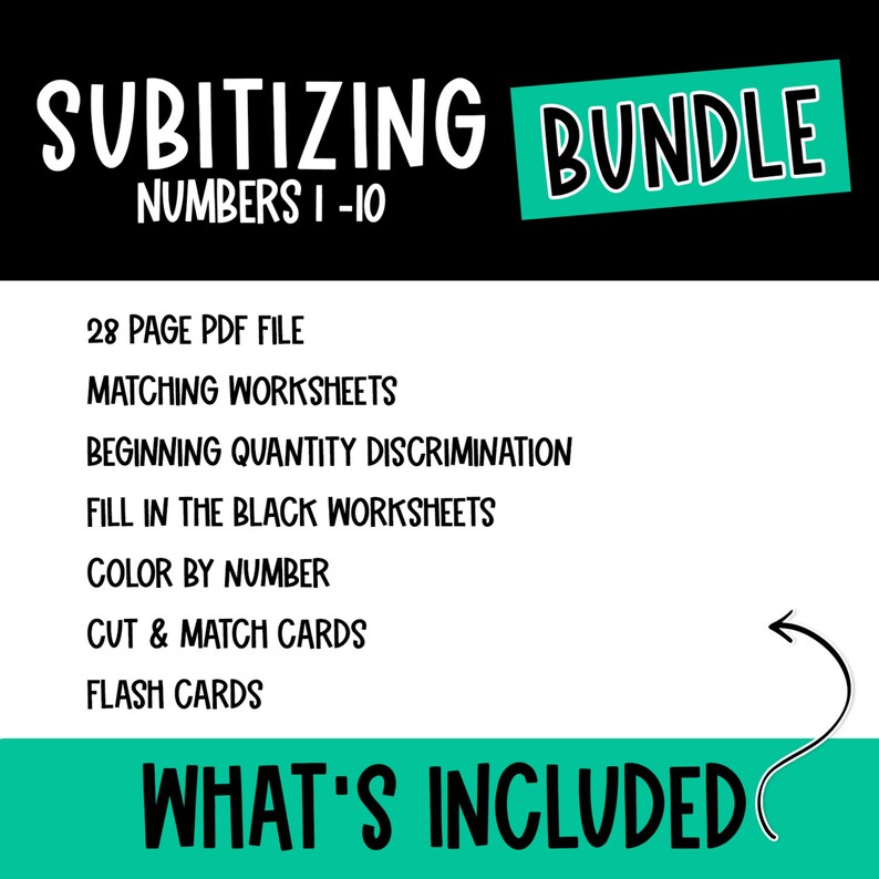 Subitizing Numbers 1–10 | Number Sense Worksheets, Flash Cards ...