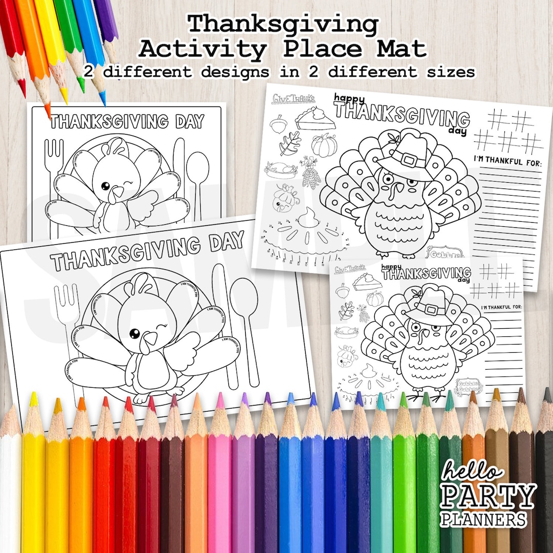 Thanksgiving Activity Mat Preschool Activities Printable Thanksgiving ...
