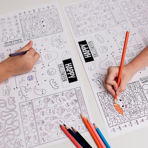 Halloween Activity Mat Preschool Activities Printable Halloween ...