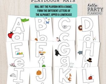 Alphabet Playdough Mats, Preschool Printable for Homeschool Resources ...