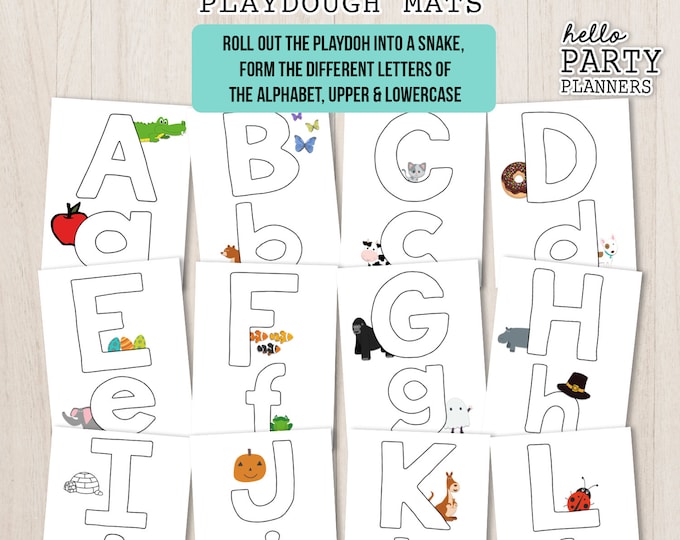 Alphabet Playdough Mats, Preschool Printable for Homeschool Resources ...