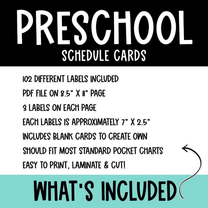 Preschool Visual Schedule Cards | Daily Routine Cards for Classroom ...