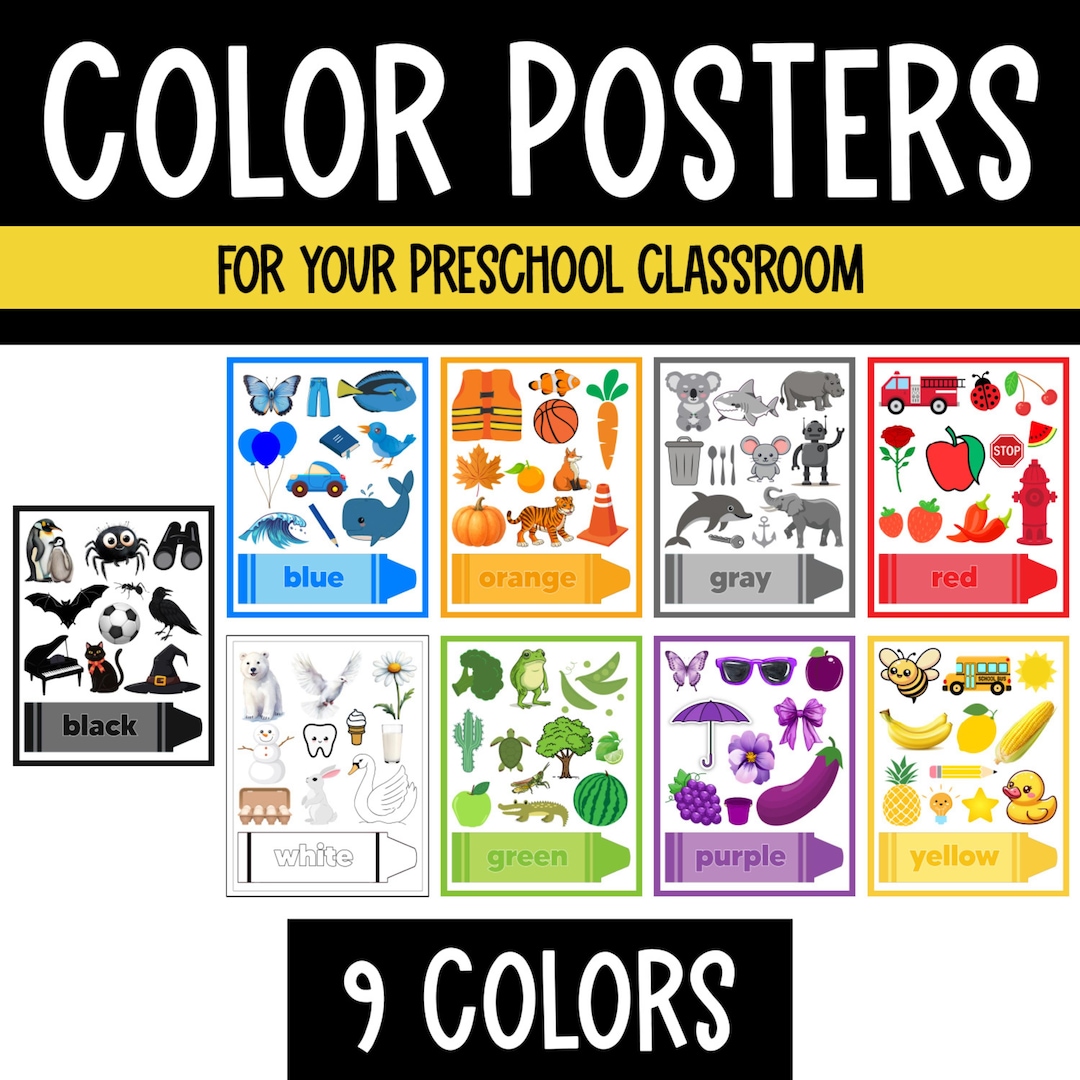 Color Posters for Preschool | Classroom Decor & Color Words | Early ...